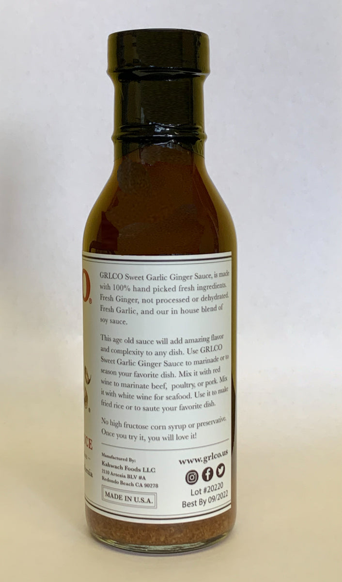 GRLCO Sweet Garlic Ginger Sauce. – Mojo De Ajo Garlic Sauce